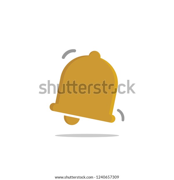 Golden Bell Icon Design Stock Vector (Royalty Free) 1240657309 ...