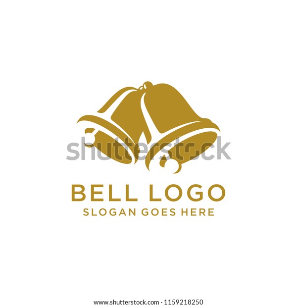 Golden Bell Logo Vector Stock Vector (Royalty Free) 1159218250