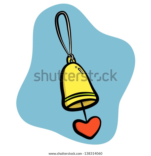 Golden Bell Vector Cartoon Illustration Isolated Stock Vector (Royalty ...