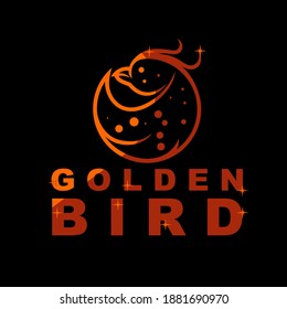 Golden Bird Logo Design Vector Stock Vector (Royalty Free) 1881690970 ...