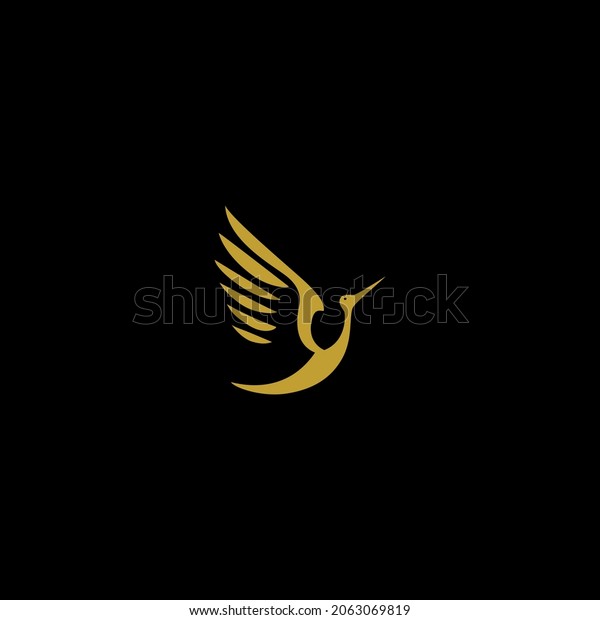 Golden Bird Vector Illustration Icon Symbol Stock Vector (Royalty Free ...