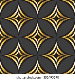 Golden Black Four Angle Star Seamless Stock Vector (Royalty Free ...