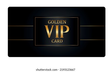 Golden Black Vip Card Vector Illustration Stock Vector (Royalty Free ...