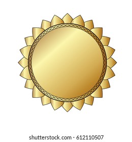 Golden Order Medal Distinctive Insignia Vector Stock Vector (Royalty ...