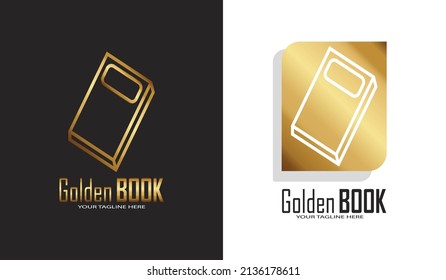 Golden Book Logo Vector Two Colors Stock Vector (Royalty Free ...