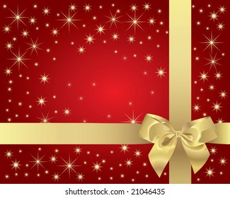 Golden Bow On Magic Background Stock Vector (Royalty Free) 21046435 ...