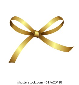 Golden Bow Vector Image Stock Vector (Royalty Free) 617620418 ...