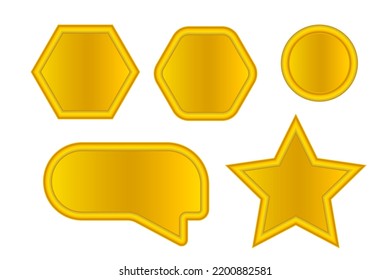Golden Bubble On White Background Metallic Stock Vector (Royalty Free ...