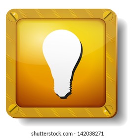 Golden Bulb Icon Stock Vector (Royalty Free) 142038271 | Shutterstock