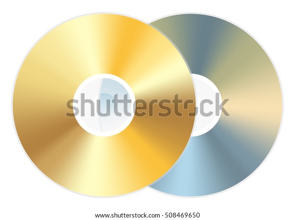 Golden Cd Dvd Disc Stock Vector (Royalty Free) 508469650 | Shutterstock