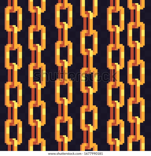 Golden Chain 1bit Chains Seamless Pattern Stock Vector (Royalty Free ...