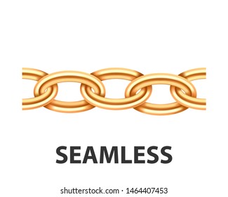 Golden Chain Seamless Texture Realistic Gold Stock Vector (Royalty Free ...