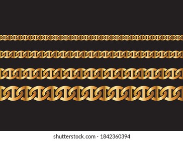 Golden Chains Illustration Vector Design Stock Vector (Royalty Free ...
