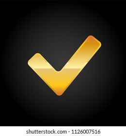 Golden Check Mark Icon Web Mobile: Vector có sẵn (miễn phí bản quyền ...
