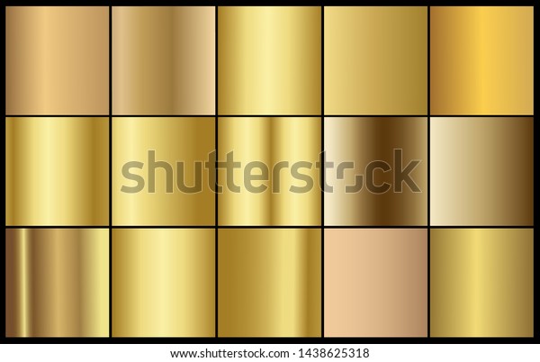Golden Chrome Metallic Texture Vector Icon Stock Vector (Royalty Free ...