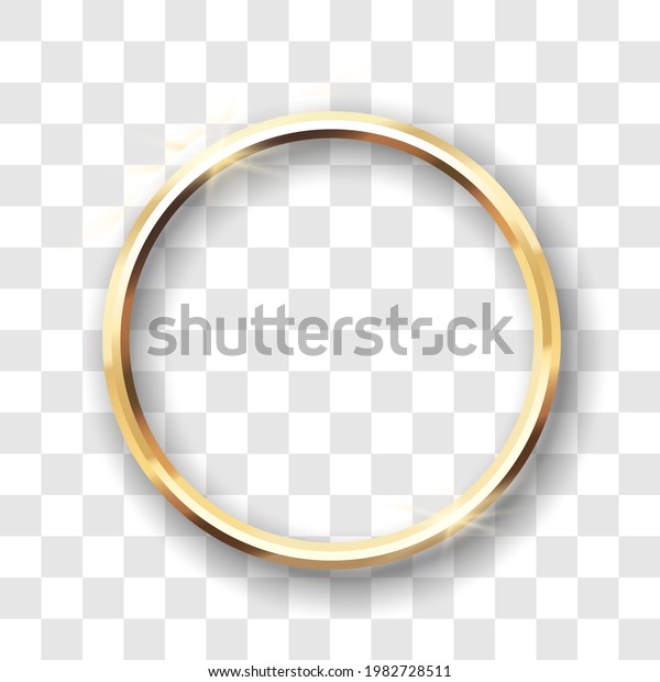 Golden Circle Frame Isolated Template Gold Stock Vector (Royalty Free ...