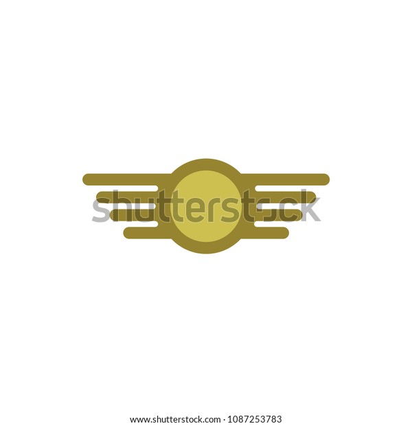 Golden Circle Wing Logo Design Vector Stock Vector (Royalty Free ...