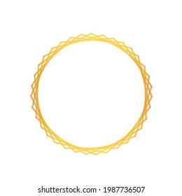 Golden Circular Frame Border Design Editable Stock Vector (Royalty Free ...