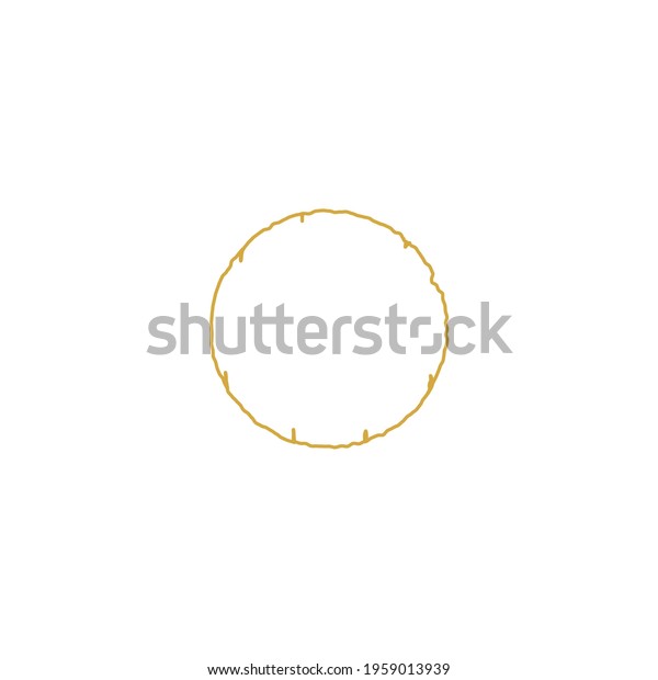 Golden Circular Outline Vector Image Gold Stock Vector (Royalty Free ...