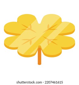 Golden Clover Icon Isometric Golden Clover Stock Vector (Royalty Free ...