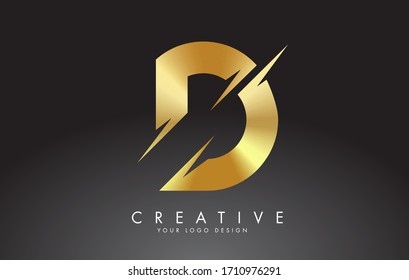 Golden 3d Modern Design Logo Template Stock Vector (Royalty Free ...