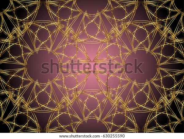 Golden Dark Pattern Vintage Backgrounds Design Stock Vector (Royalty ...