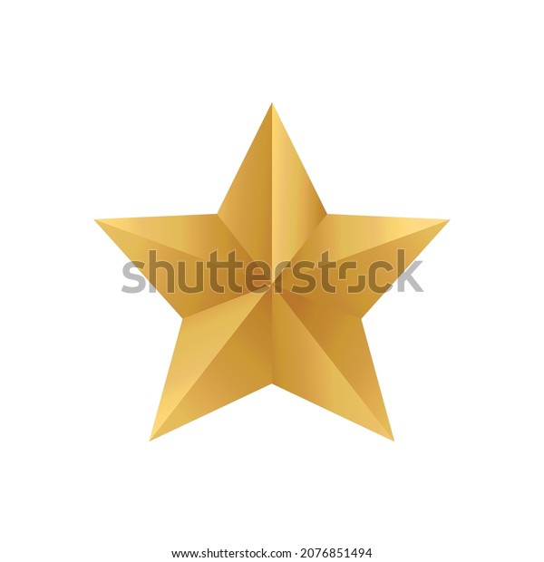 Golden Decorative Star Top View Closeup Stock Vector (Royalty Free ...