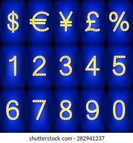 Golden Digits Symbols Collection Eps10 Art Stock Vector (Royalty Free ...
