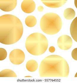Golden Dots On White Background Pattern Stock Vector (Royalty Free ...