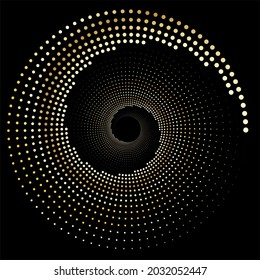 Golden Dots Spiral Pattern Illustrator Stock Vector (Royalty Free ...