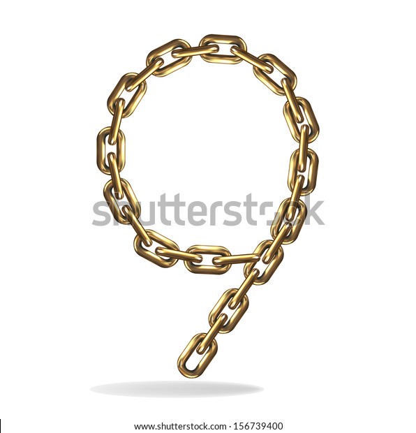 Golden Eight Number Made Chains Isolated Stock Vector (Royalty Free ...