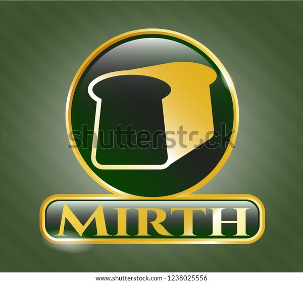 Golden Emblem Badge Bread Icon Mirth Stock Vector (Royalty Free ...