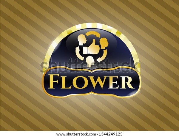 Golden Emblem Good Customer Feedback Icon Stock Vector (Royalty Free ...