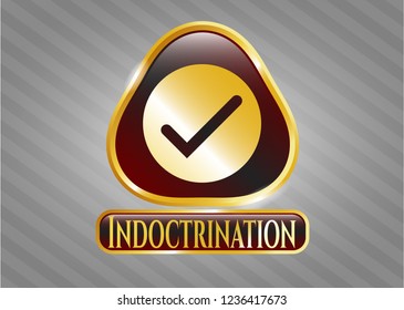 Shiny Badge Tick Icon Broadcast Text Stock Vector (Royalty Free) 733747264