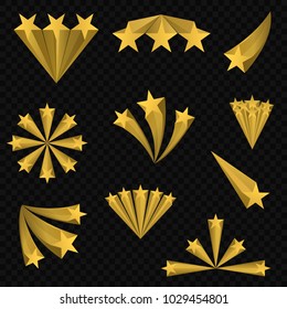 Golden Falling Stars Golden Sparkles Raster Stock Illustration ...