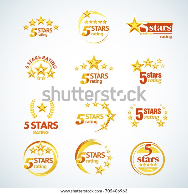 Golden Five 스타들 라운드 로고 템플릿 스톡 벡터(로열티 프리) 705406963 | Shutterstock