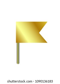Golden Flag Isolated Stock Vector (Royalty Free) 1090136183 | Shutterstock