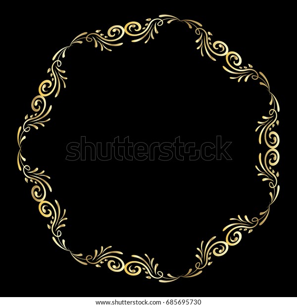 Golden Frame Gem Vector Stock Vector (Royalty Free) 685695730 ...