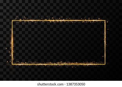 Vector Rectangle Frame Shining Banner Isolated Stock Vector (Royalty ...