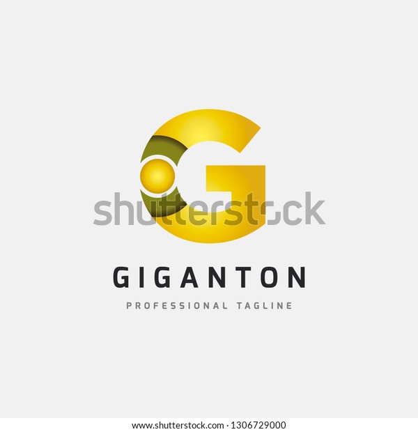 Golden G Letter Dot Logo Design Stock Vector (Royalty Free) 1306729000 ...