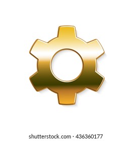 Golden Gear Logo Vector Graphic Design Stock Vector (Royalty Free ...