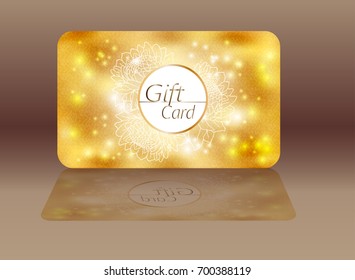 Golden Gift Card Stock Vector (Royalty Free) 700388119 | Shutterstock