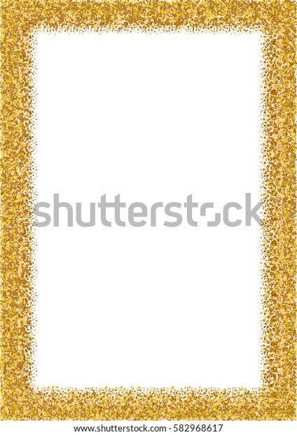 Golden Glitter Frame A4 Format Size Stock Vector (Royalty Free) 582968617