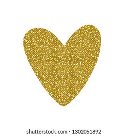 Golden Glitter Heart Vector Stock Vector (Royalty Free) 1302051895