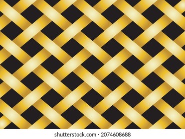 Golden Grid Background On Black Background Stock Vector (Royalty Free ...