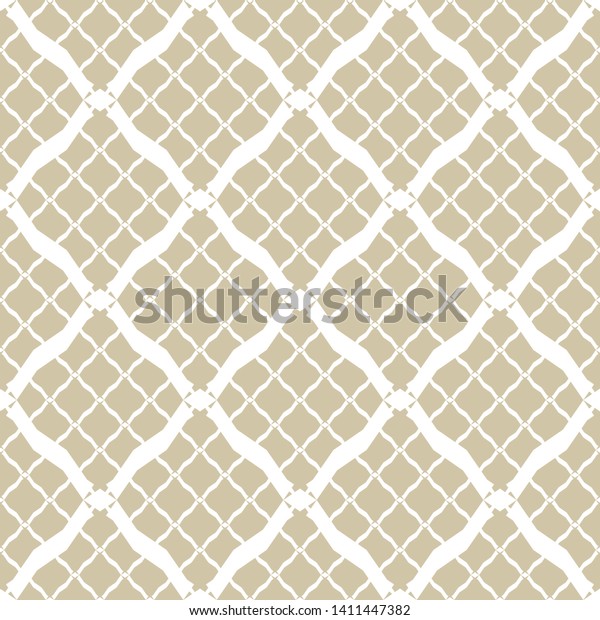Golden Grid Geometric Seamless Pattern Arabian Stock Vector (Royalty ...