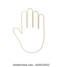 Golden Hand Icon Vector Illustration Stock Vector (Royalty Free ...