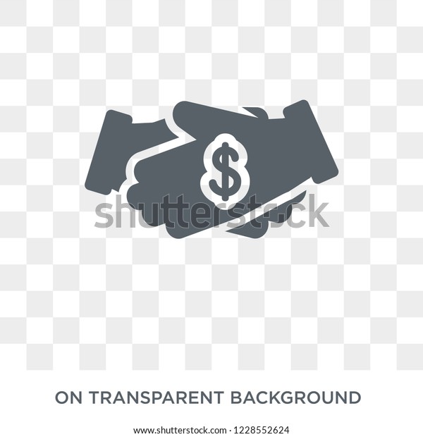 Golden Handshake Icon Trendy Flat Vector Stock Vector (Royalty Free ...