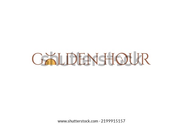 Golden Hour Logo Design Creative Modern Stock Vector (Royalty Free ...