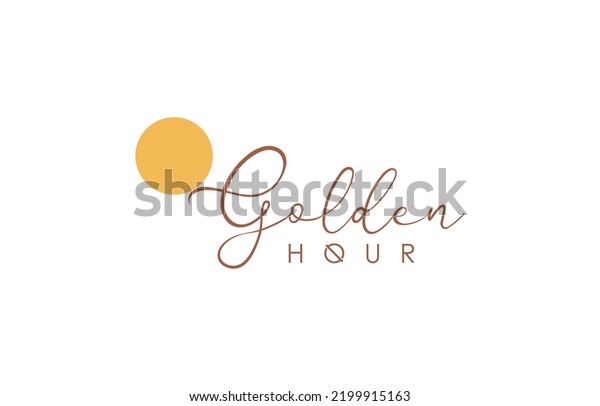 Golden Hour Logo Design Creative Modern Stock Vector (Royalty Free ...